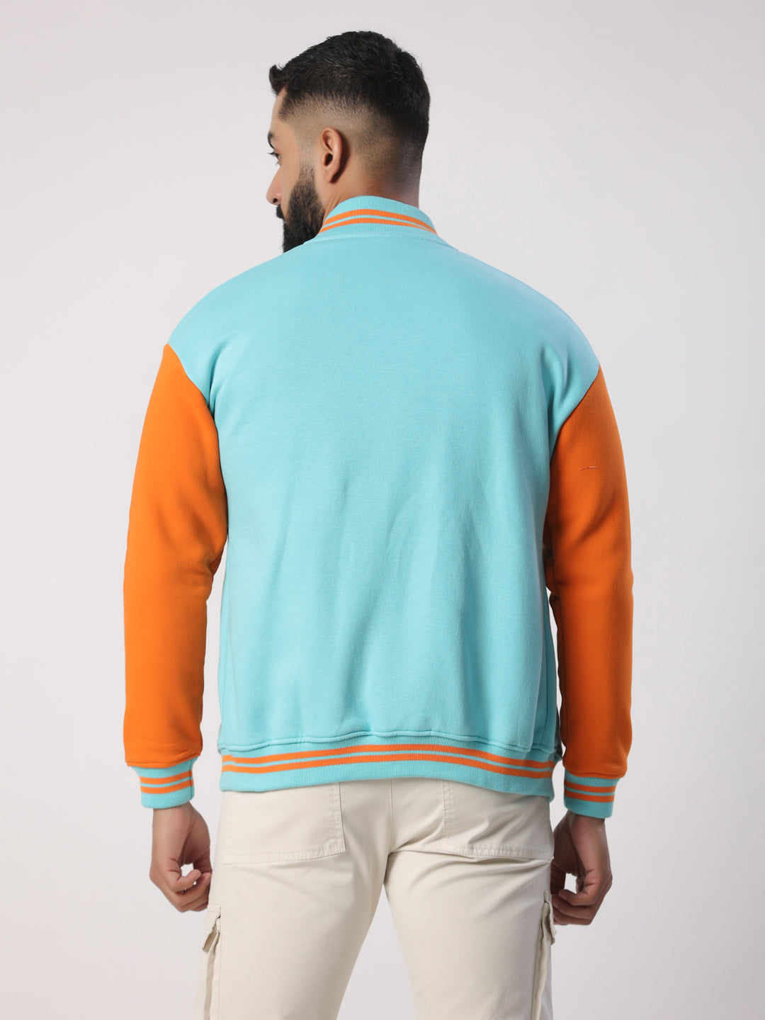 Buy Sky Blue Baseball Varsity Jacket Online | Tistabene