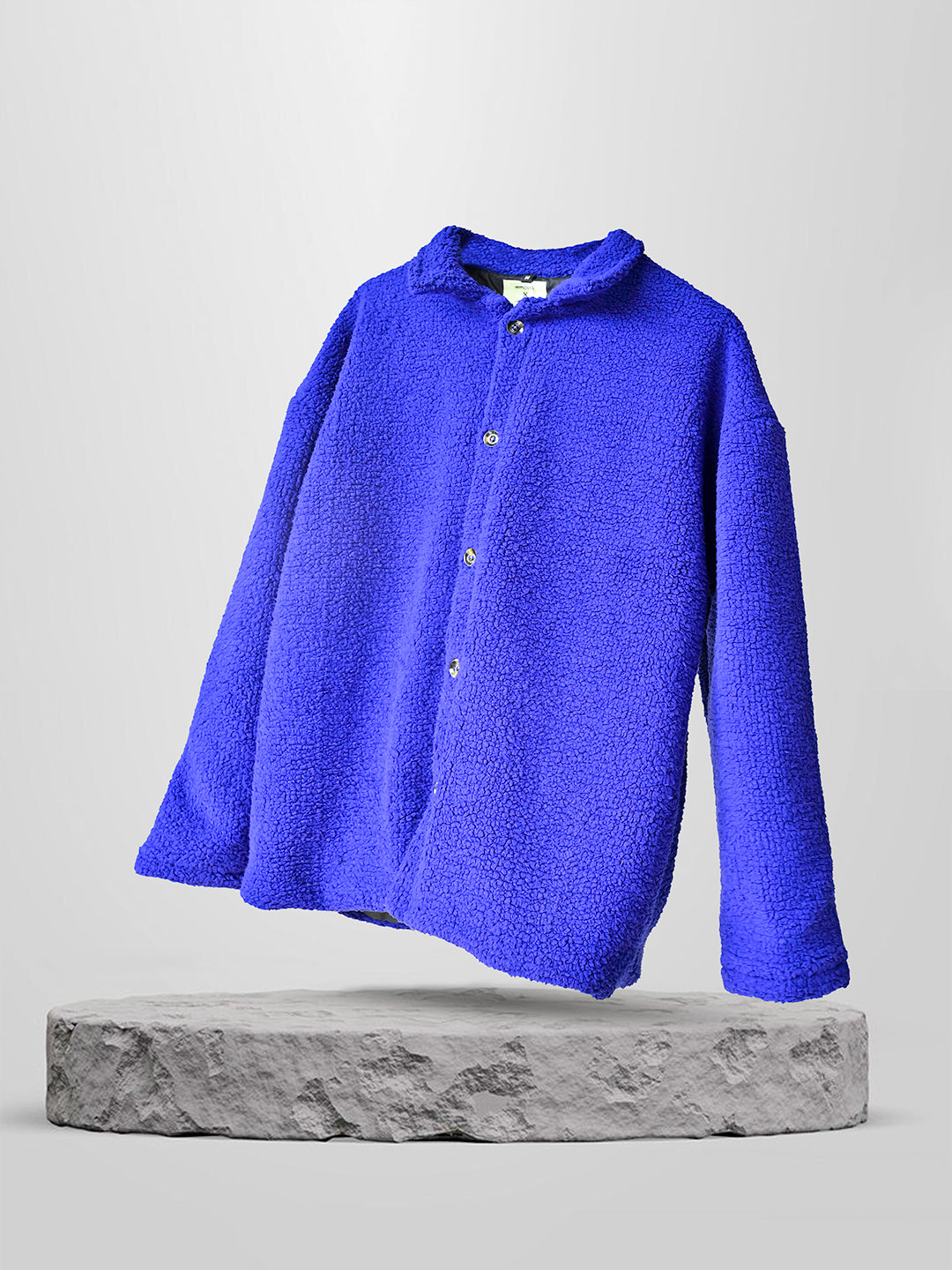 Buy Blue Fleece Sherpa Jacket Online | Tistabene - Tistabene