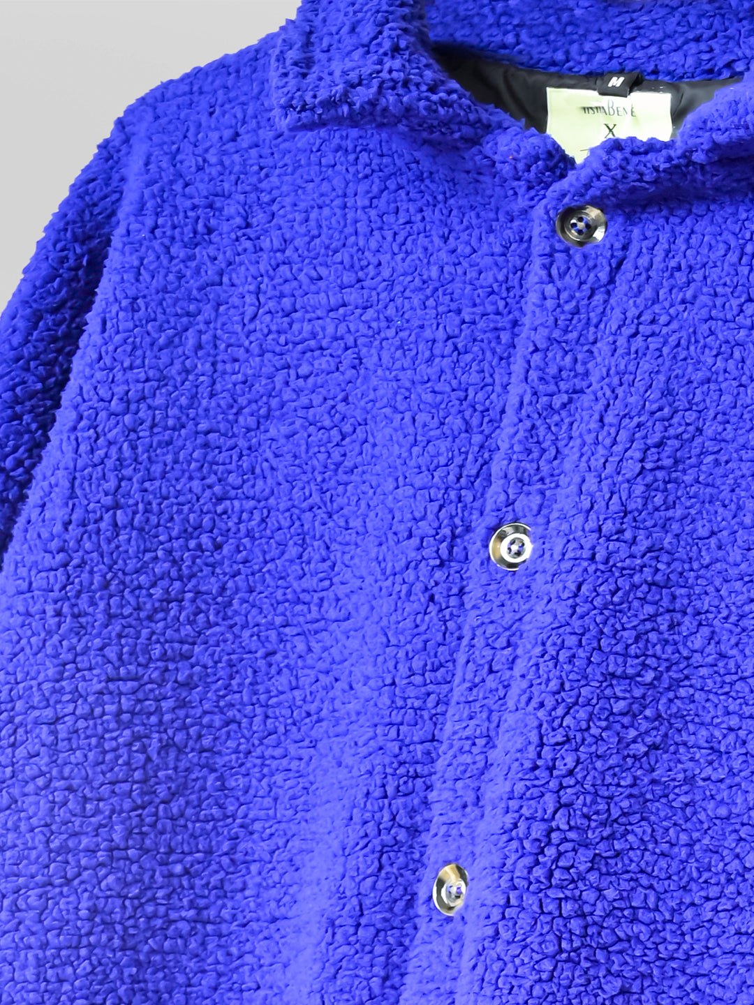 Buy Blue Fleece Sherpa Jacket Online | Tistabene - Tistabene